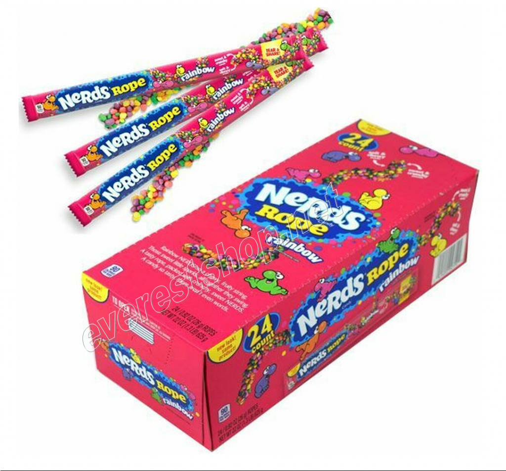 Nerds Rope Candy 24 pcs * Rainbow * – Everest