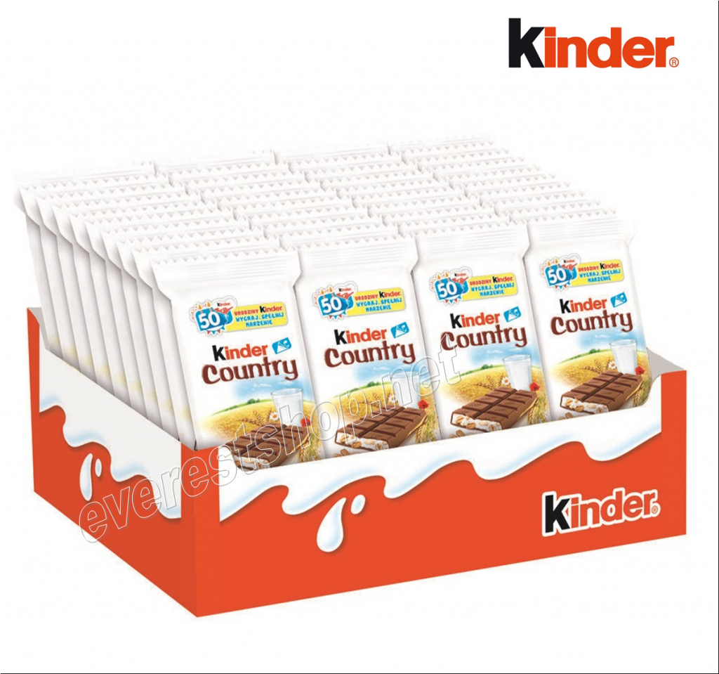 Kinder Country Light & Crispy Puffed Rice Milk Chocolate * 40 pcs – Everest